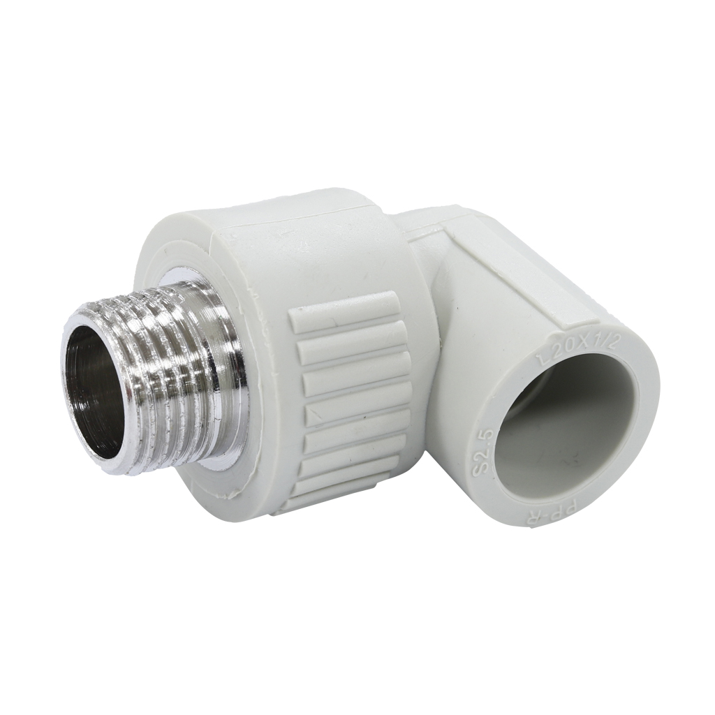 Coude PPR Gris Mâle Fileté D25 3/4 | BETON OUEST